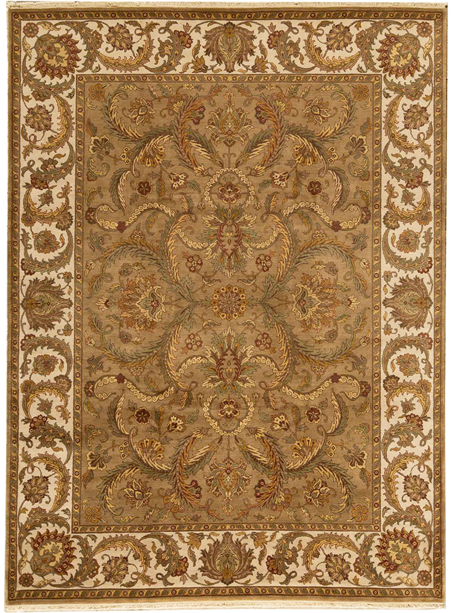 Bokara Rug Co., Inc. Hand-Knotted High-Quality Camel and Ivory Area Rug ...