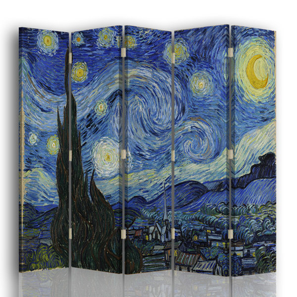 Marlow Home Co. Nikolai 170cm H 5 - Panel Folding Room Divider ...