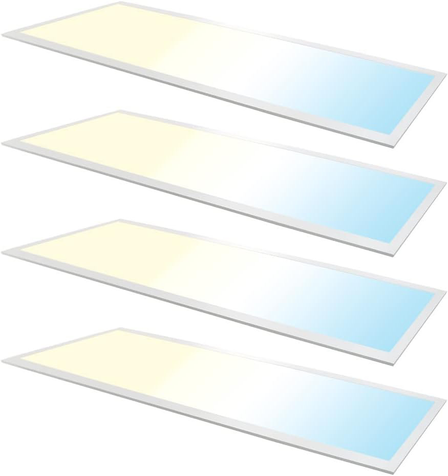 Wen Lighting Dimmable Rectangle Troffer Ceiling Light Fixture for ...