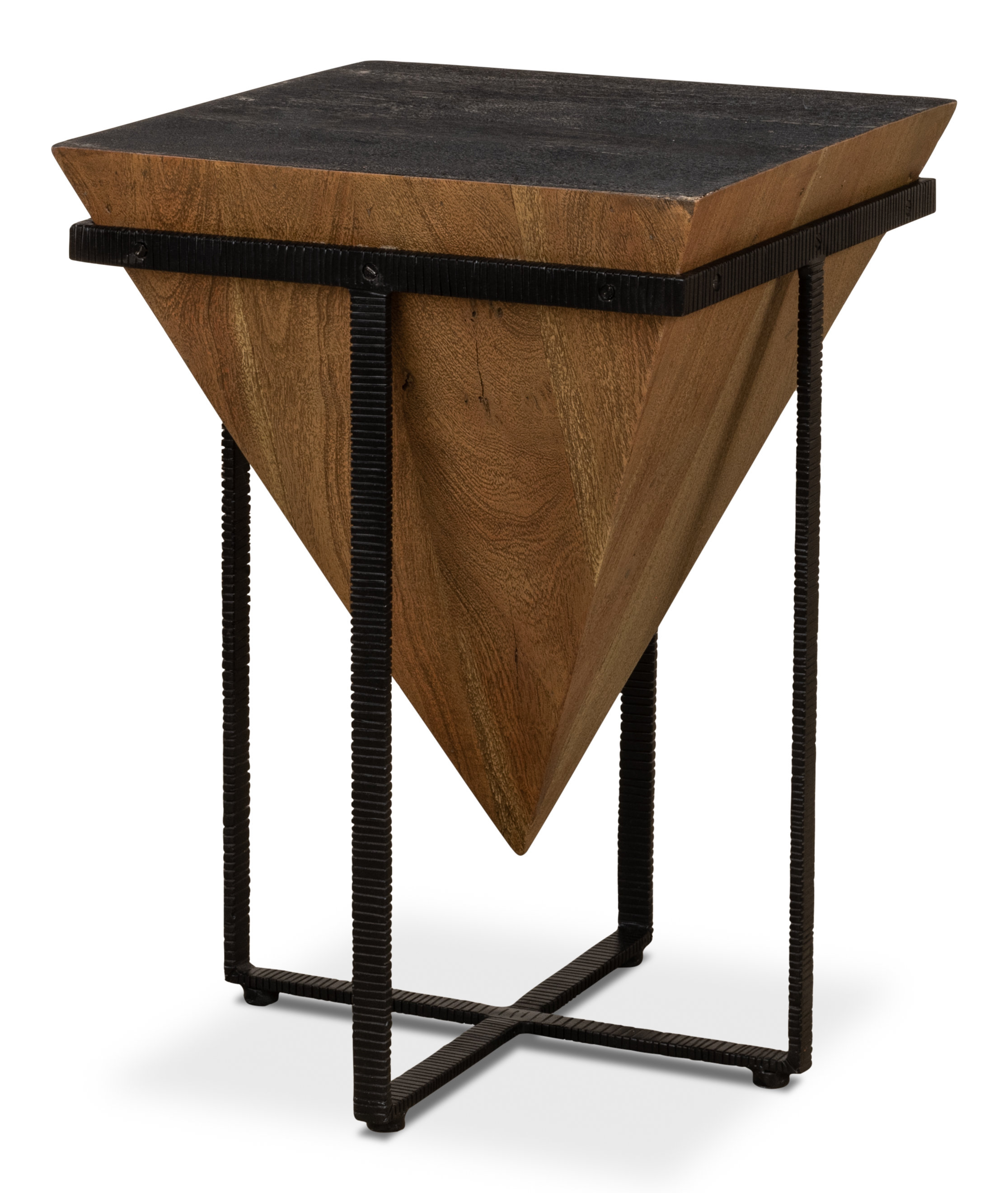Sarreid Ltd Solid Wood Cross Legs End Table | Wayfair