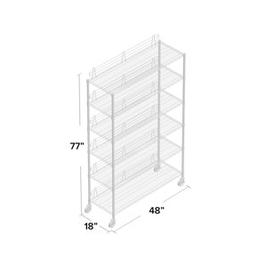 TRINITY EcoStorage 6-Tier NSF Wire Shelving Unit w/ Backstands and ...