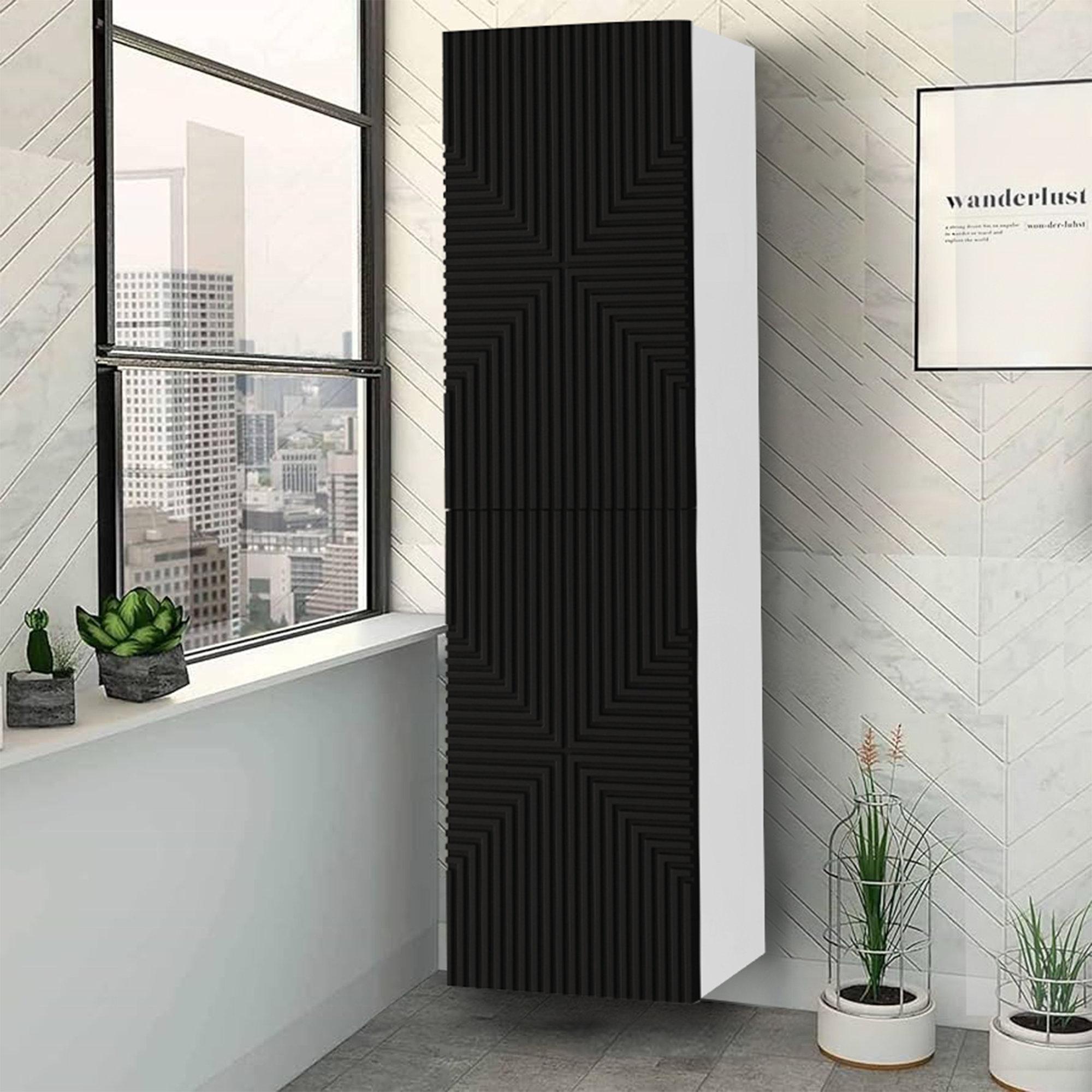 Distinct Kitchen and Bath QUARTET Bathroom Wall Linen Cabinet | Wayfair