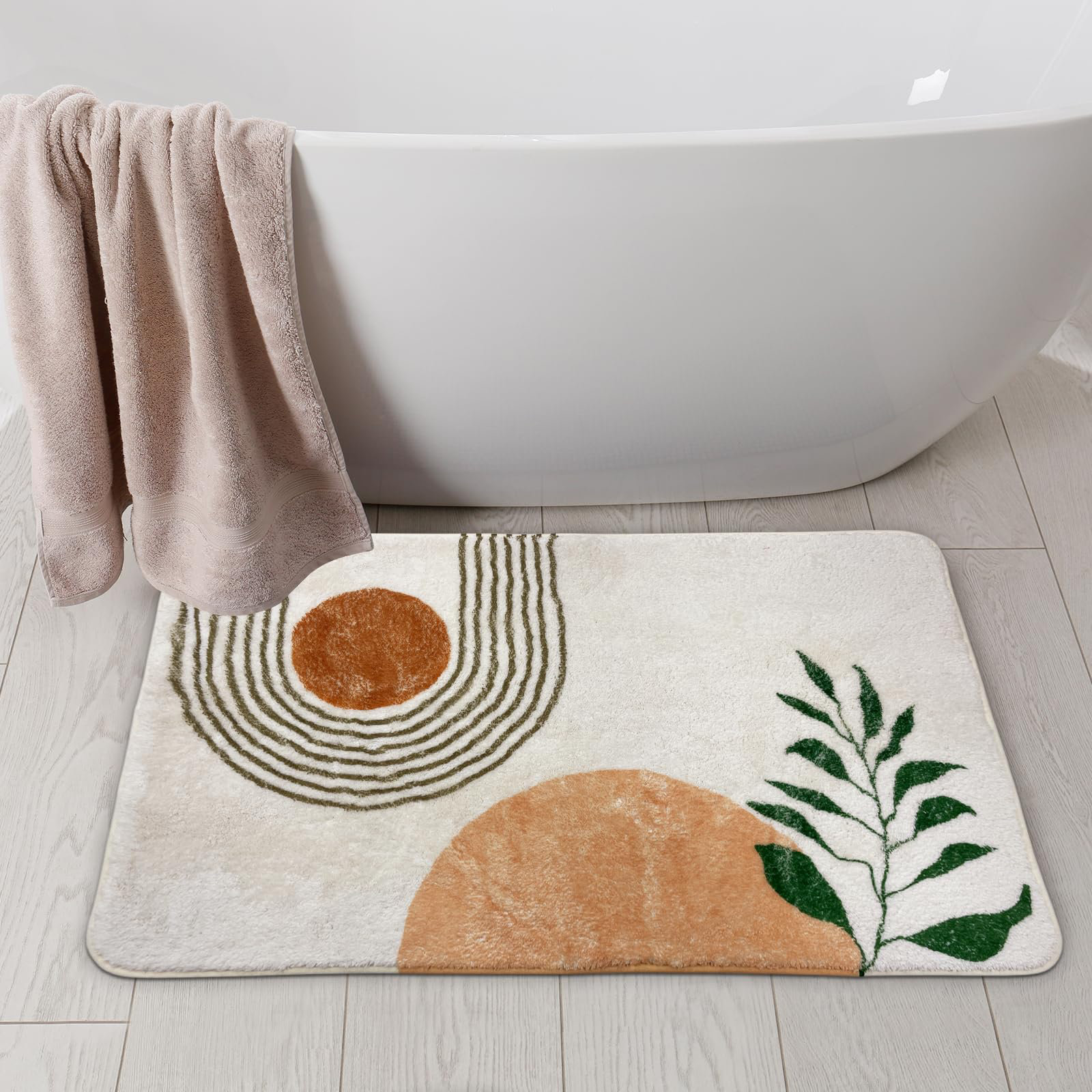 boho bathroom mat