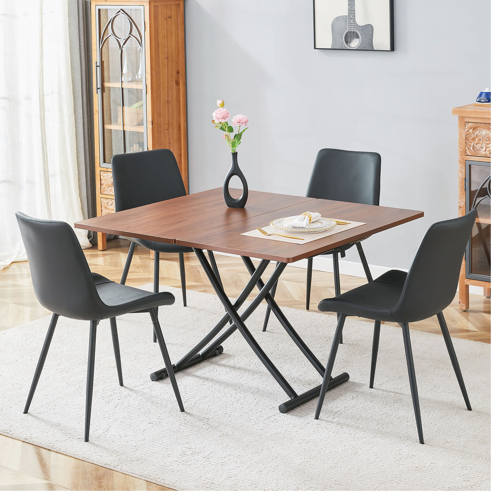 17 Stories Table And Chair Set.Modern Minimalist Multifunctional ...