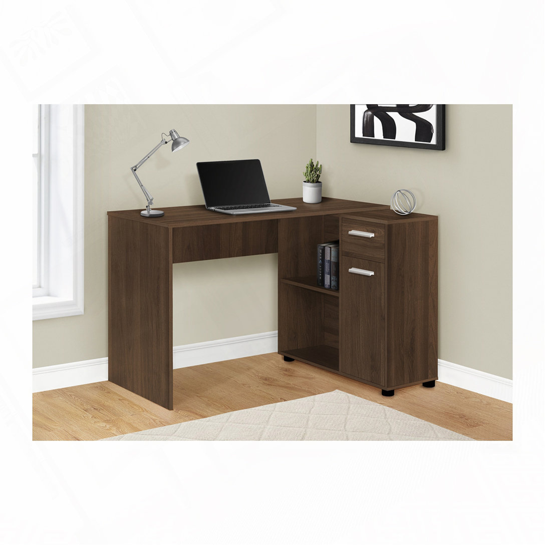 Latitude Run® Home Office L Shape Computer Desk Storage Drawers ...