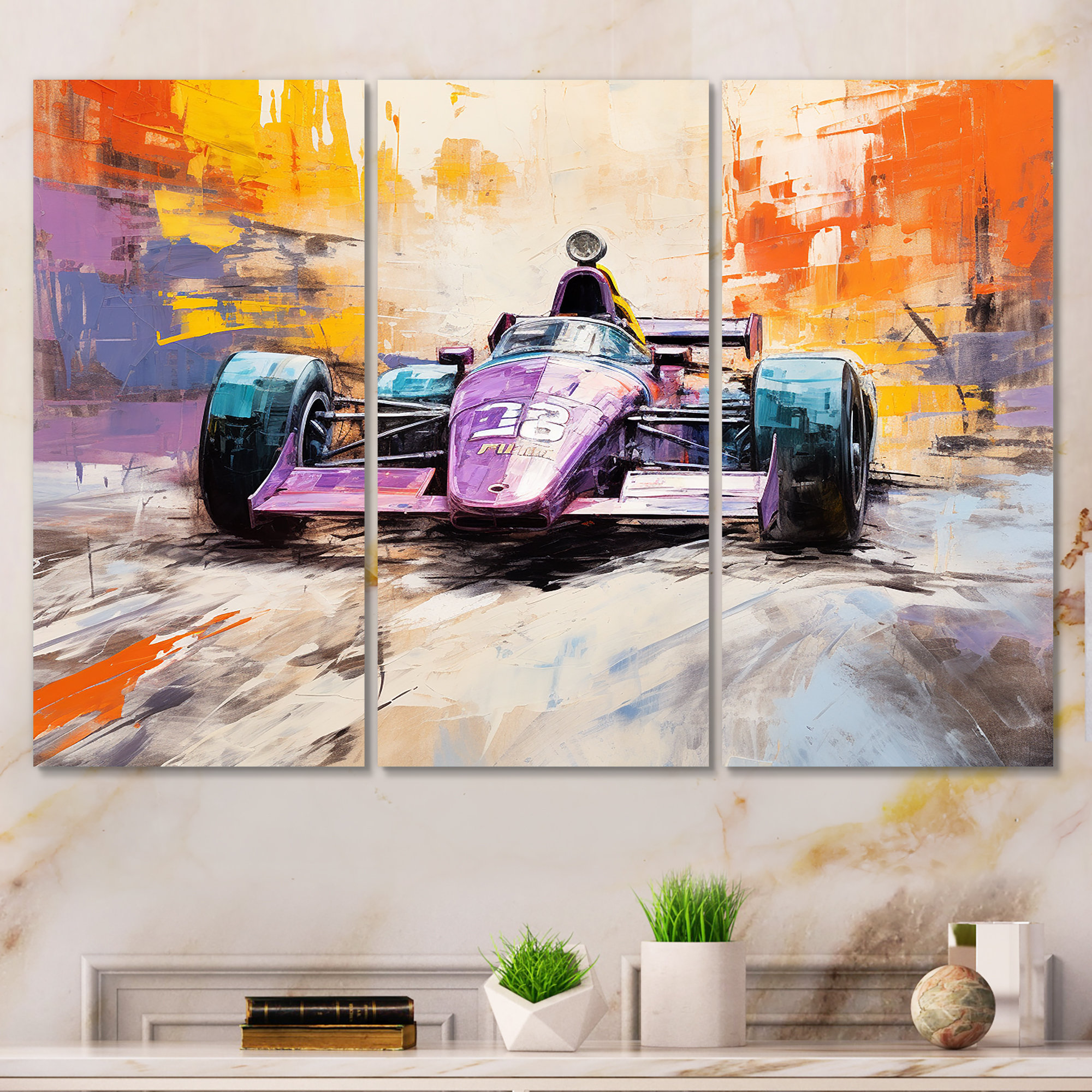 Red Barrel Studio® Pop Art Formula Car On The Race Track IV - Race ...