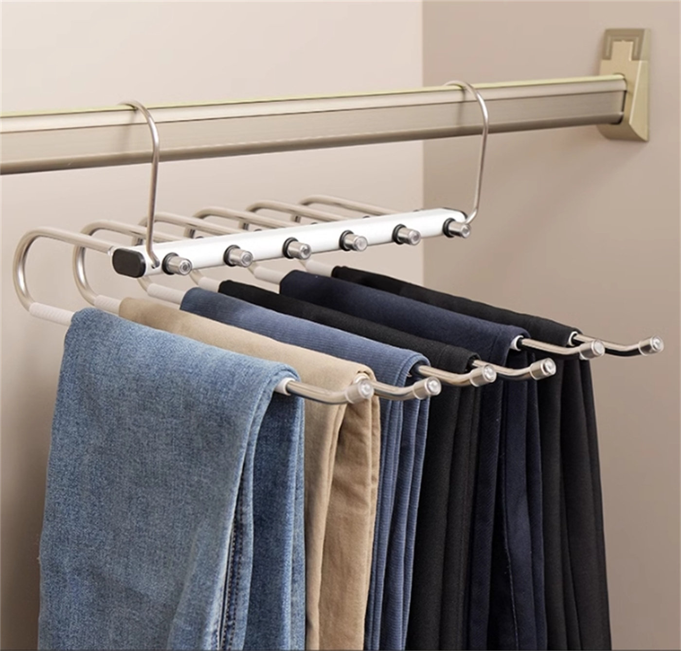 Rebrilliant Foldable Stainless Steel Pants Hanger | Wayfair