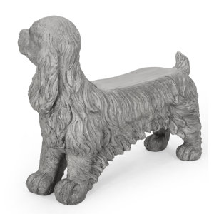 Red Barrel Studio® Jordana Cocker Spaniel Stone Garden Bench & Reviews ...