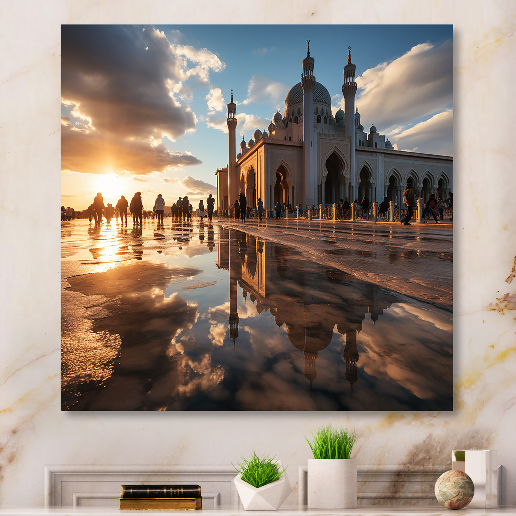 Latitude Run® Moroccan Mosque Majesty II - Islam Metal Wall Art | Wayfair