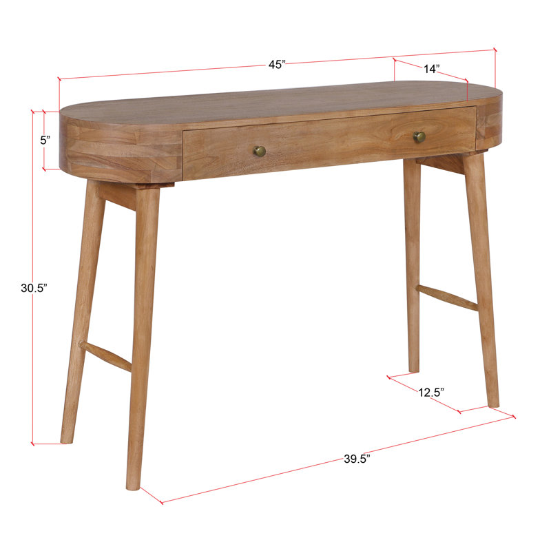 Casartis Living Oblong 45" Mid-Century Modern Writing Desk & Reviews ...