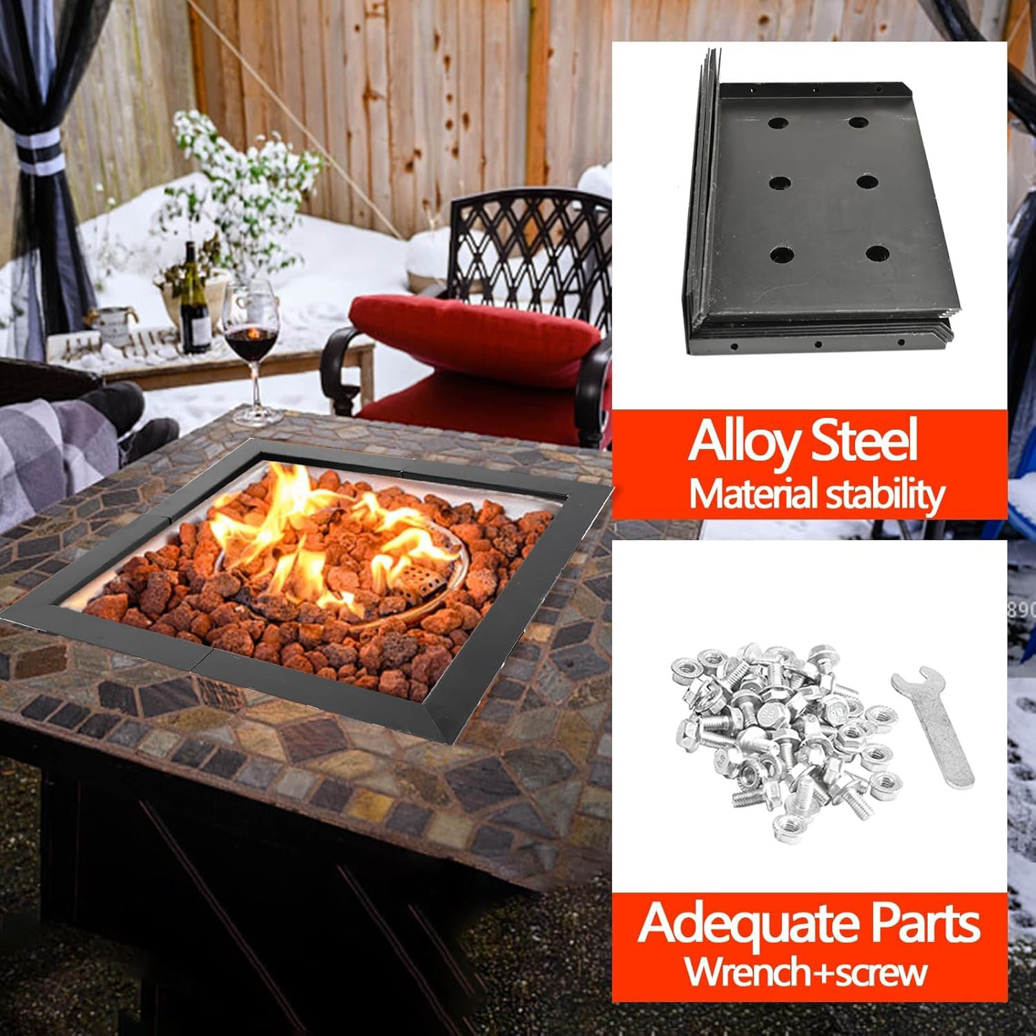 Anman Fire Pit Liner Ring, Smokeless Firepit Modern,heavy Duty Solid ...