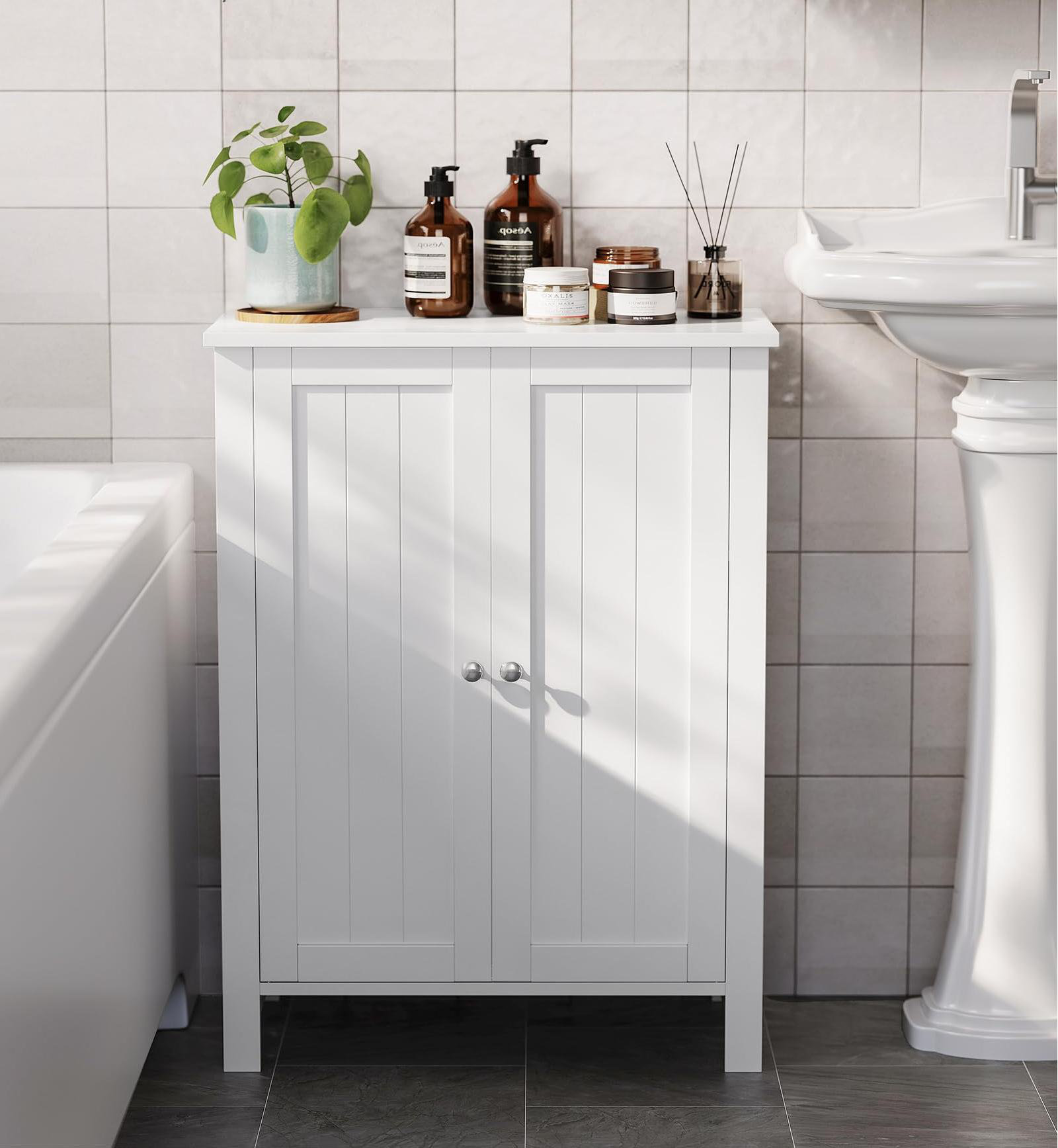 Latitude Run® Floor Storage Cabinet, Freestanding Storage Unit With 2 ...