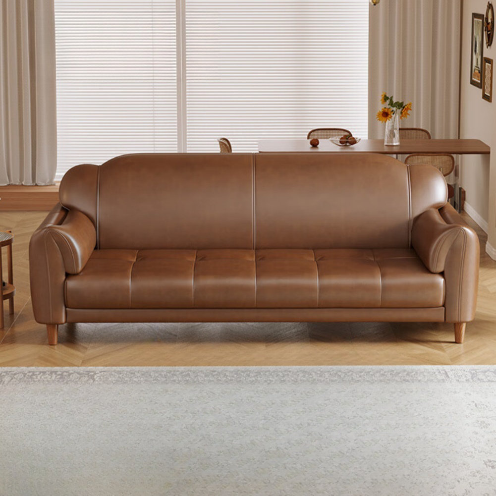 Ebern Designs Straight Retro-Style Couch | Wayfair