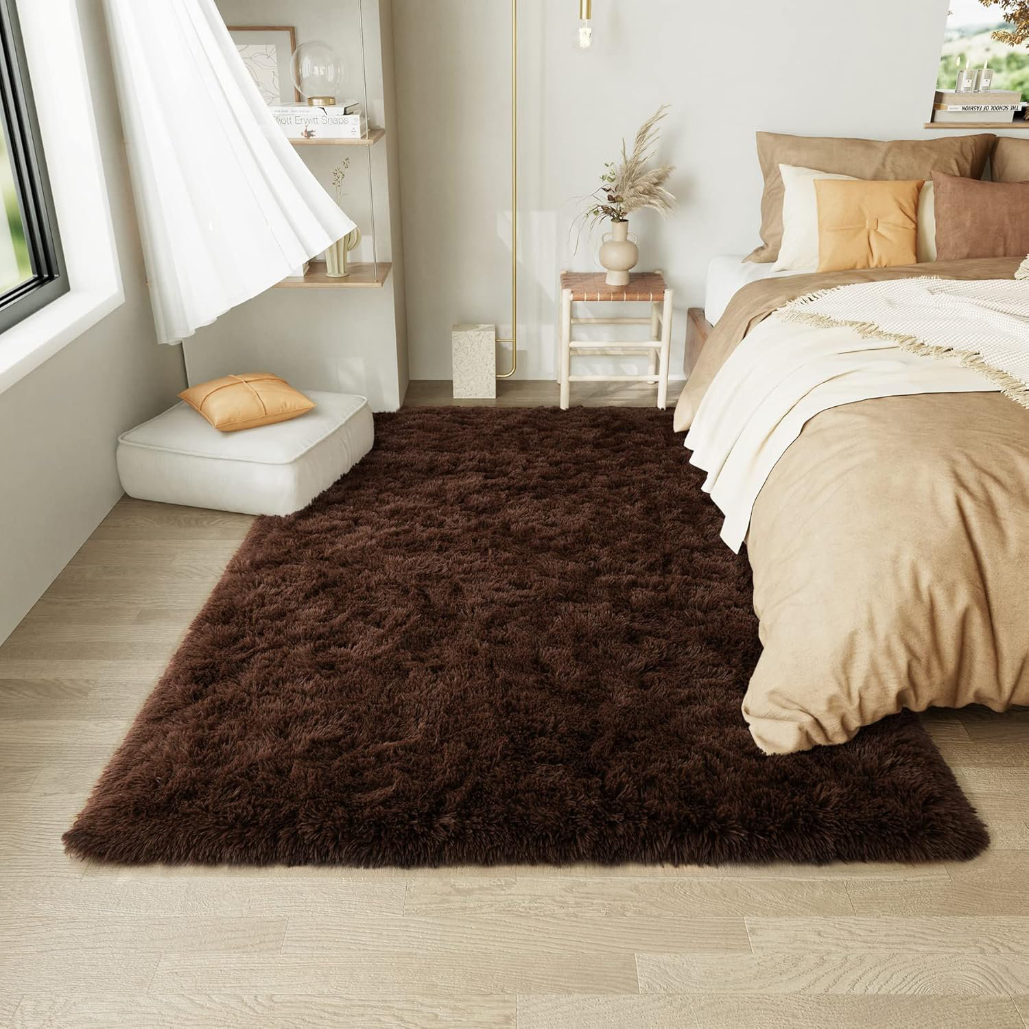 MATTRESS KINGS Ultra Soft Indoor Modern Area Rugs Fluffy Living Room ...