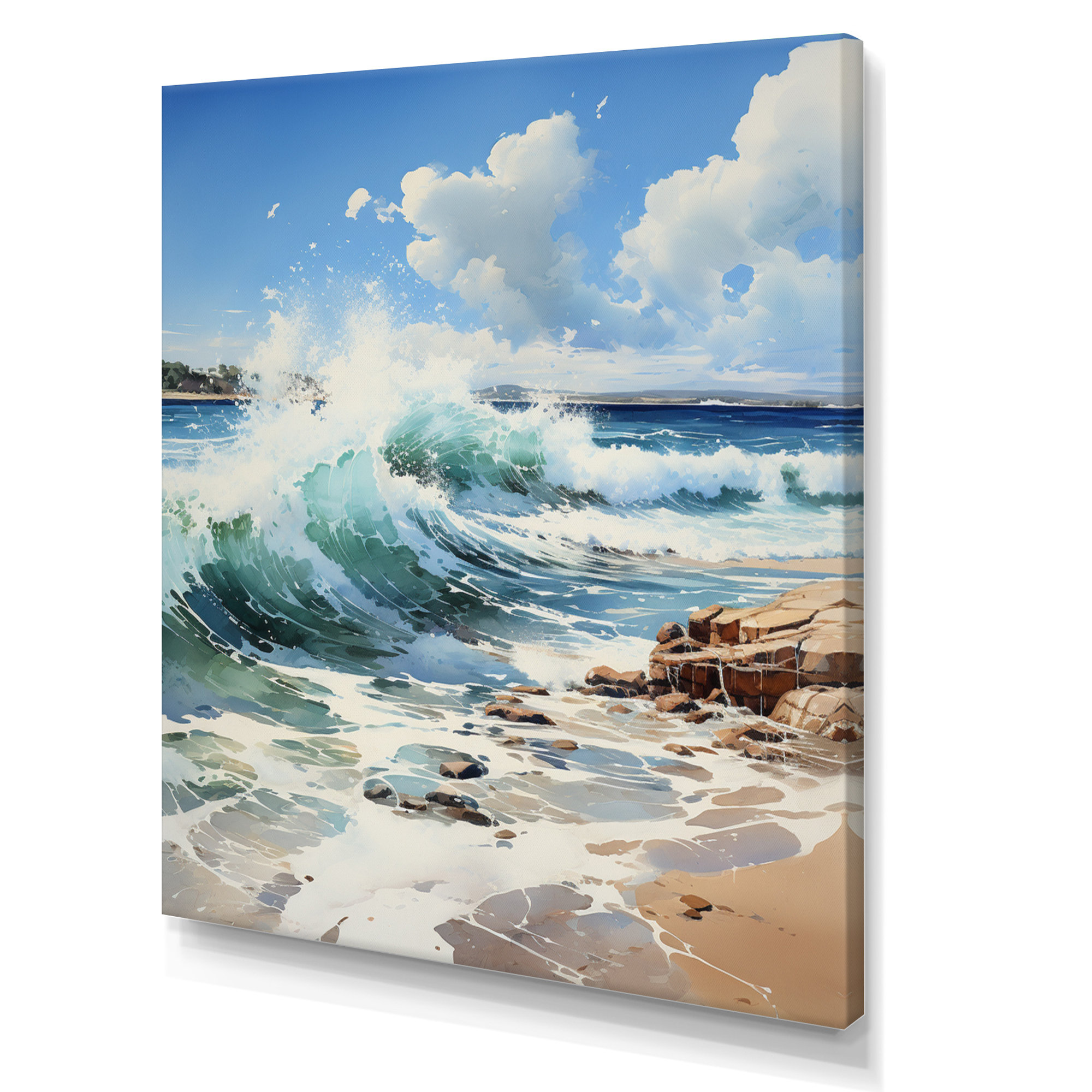 Dovecove Bletsoe Beach Coastal Symphony VI On Canvas Print | Wayfair