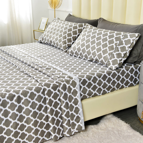 AmericanHomeCollection Microfiber Geometric Sheet Set & Reviews ...