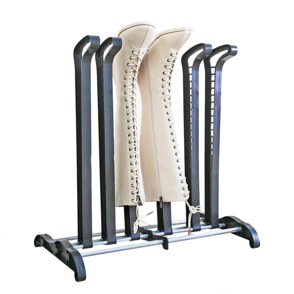 Rebrilliant 3-Pair Boots Rack Adjustable Spacing Heavy Duty Frame Black ...
