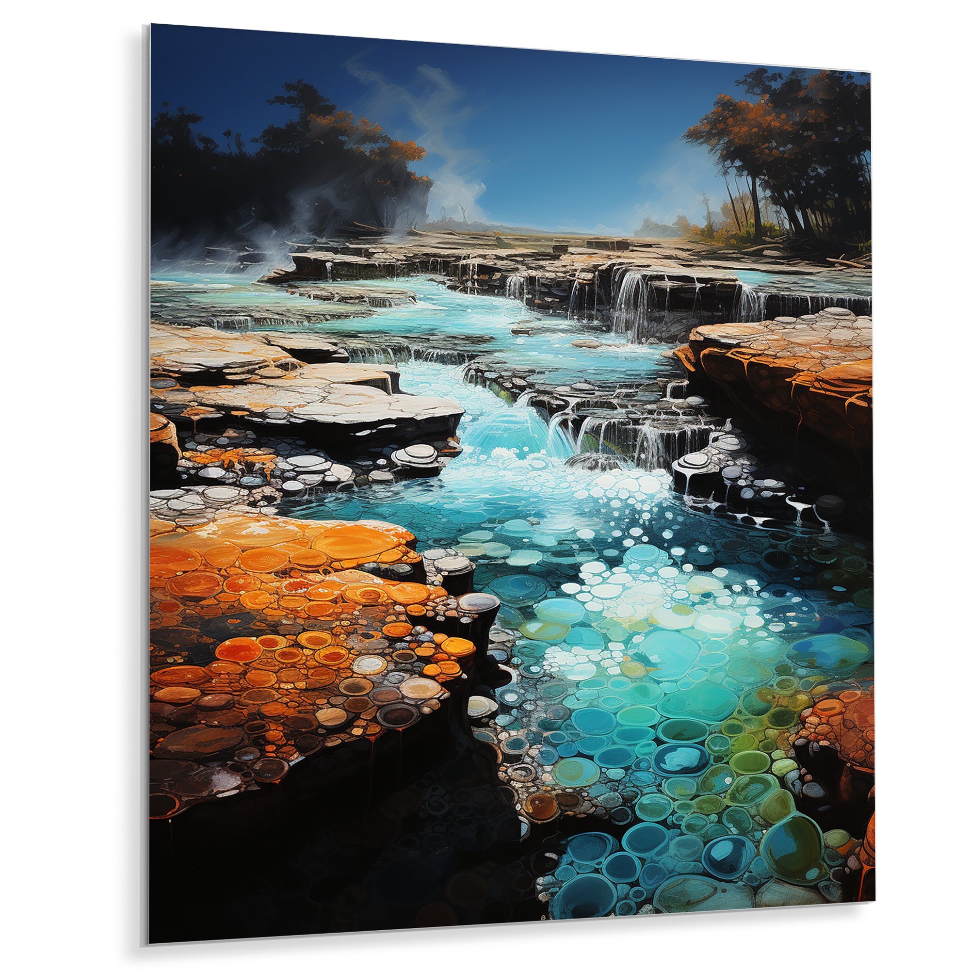 Winston Porter Geyser Erupting Azure Patchwork II - Landscape & Nature ...