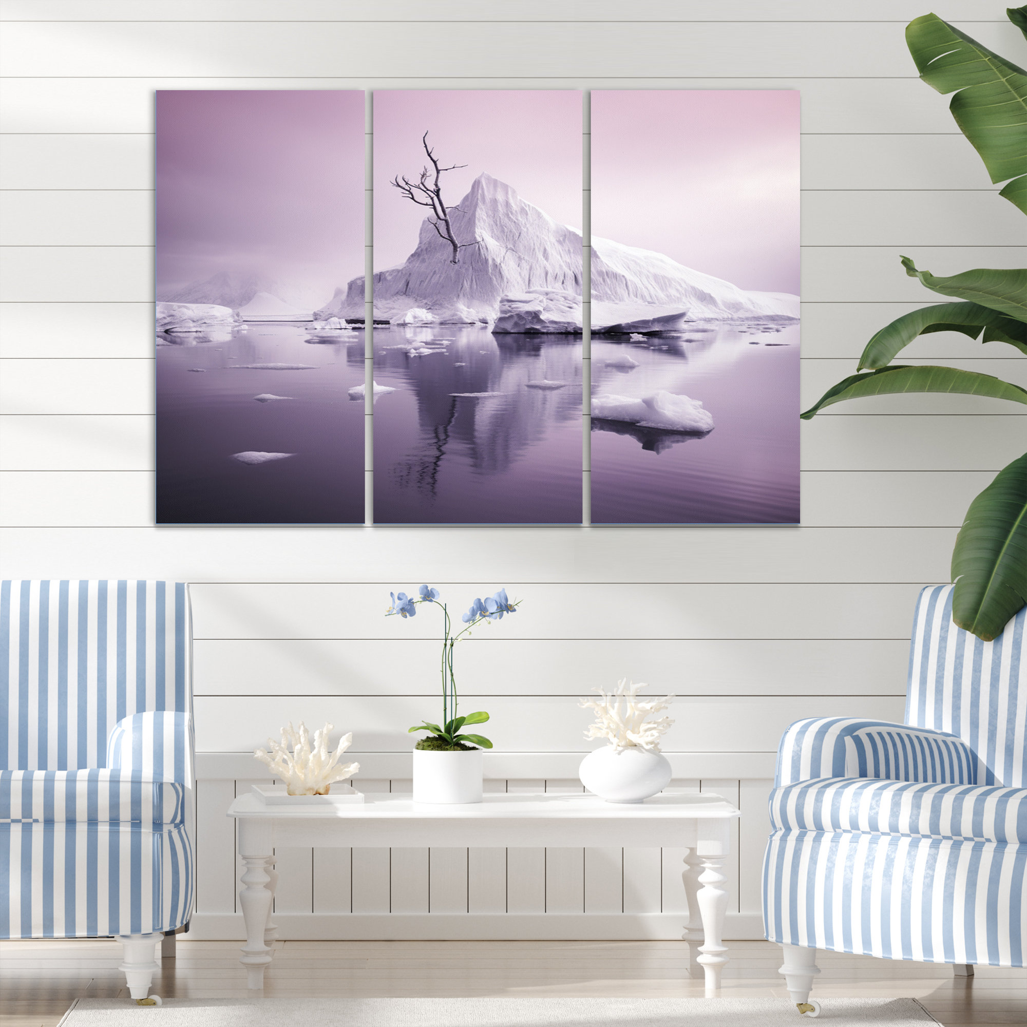 Latitude Run® Pink Purple Iceberg Arctic Elegance - Landscapes Metal ...