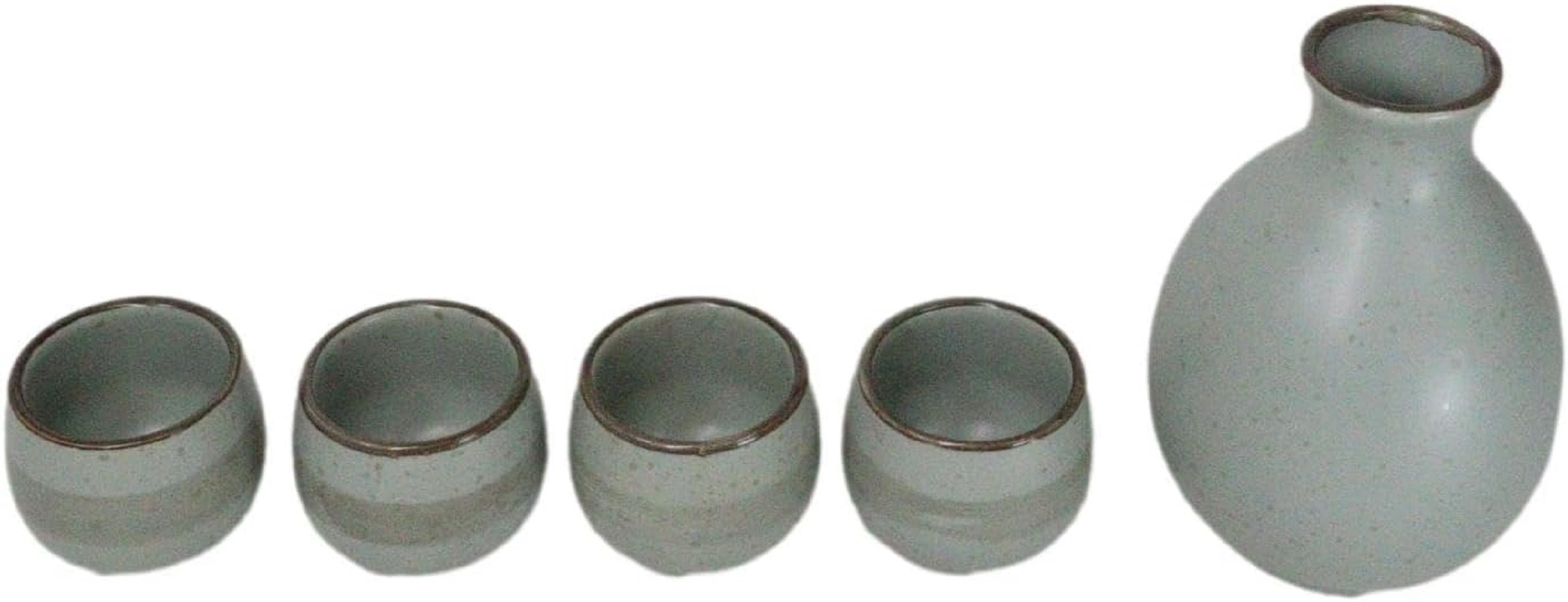 Winston Porter Blue Plum Japanese Sakura Cherry Blossoms Porcelain Sake ...