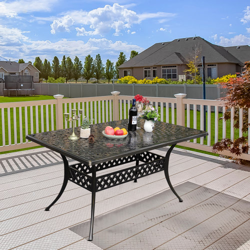 Rectangle Patio Dining Tables You'll Love | Wayfair