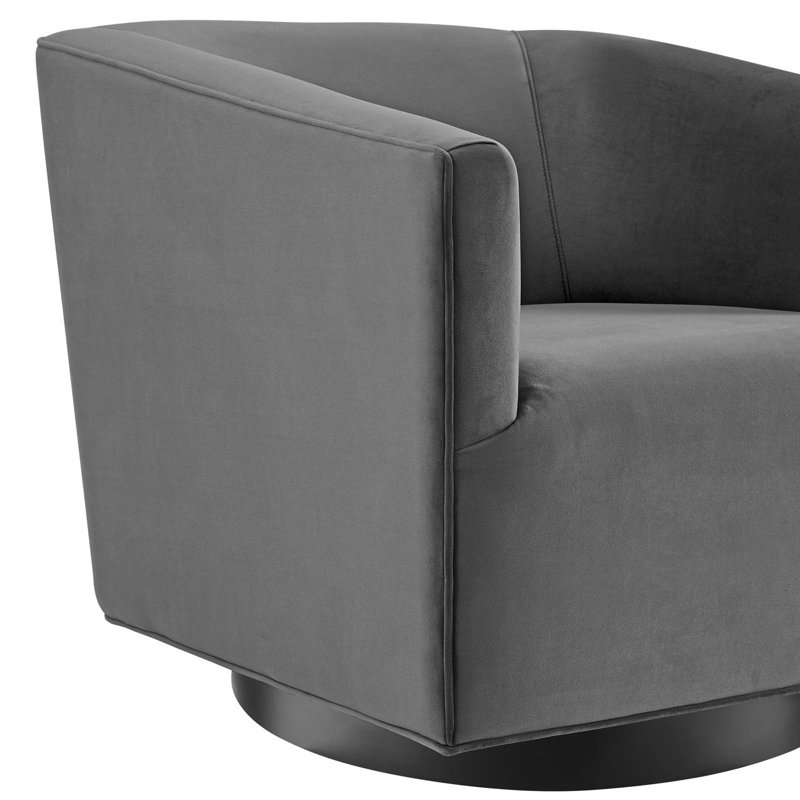 Brayden Studio® Twist Accent Lounge Performance Velvet Swivel Chair ...
