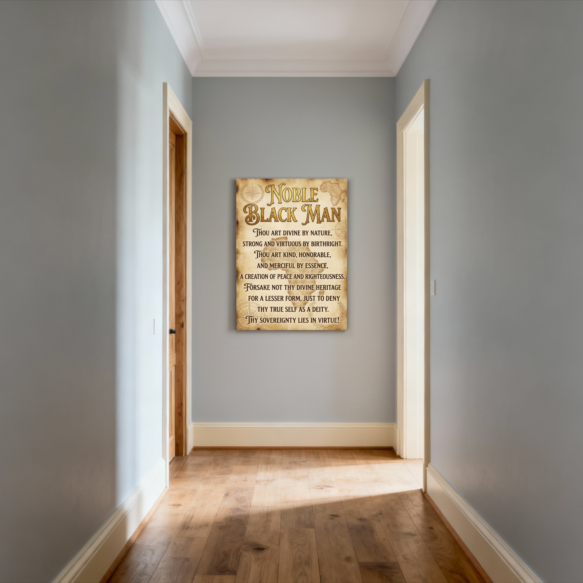Astoria Grand Noble Black Man Inspirational Quote Vintage Scroll Canvas ...
