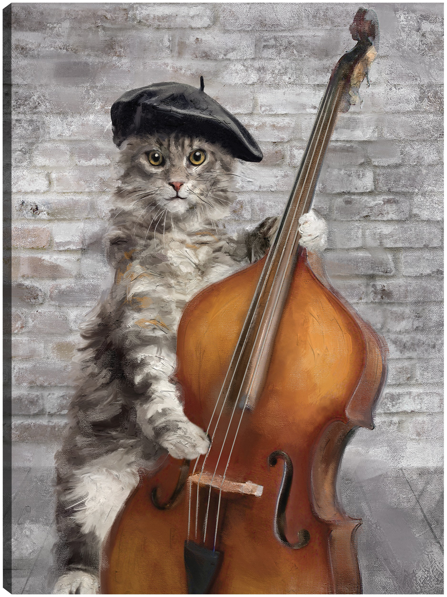 Winston Porter Jazz Cats III by Studio Arts Canvas Art Print | Wayfair