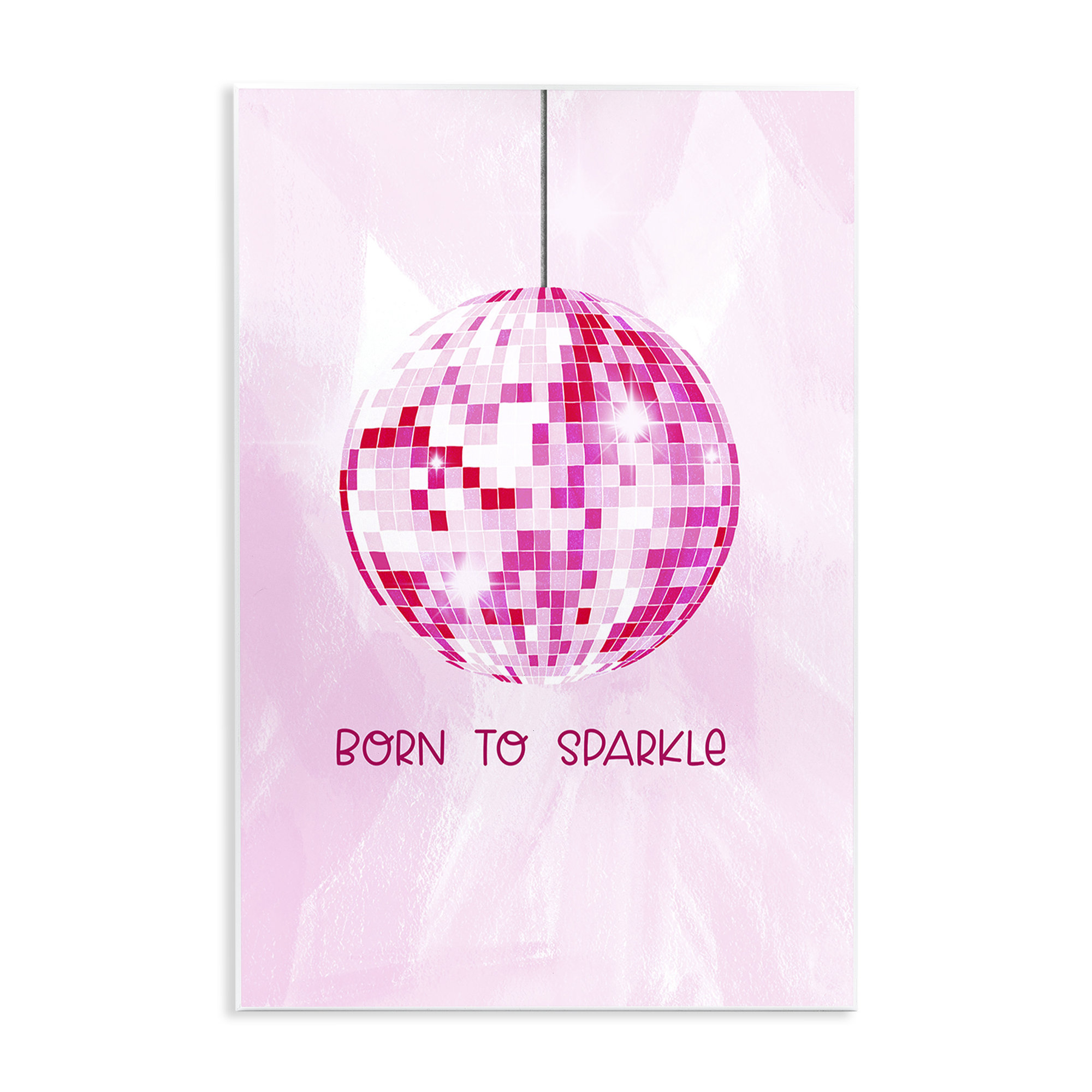 Stupell Industries Born To Sparkle Disco Wall Plaque Art by JJ Design ...