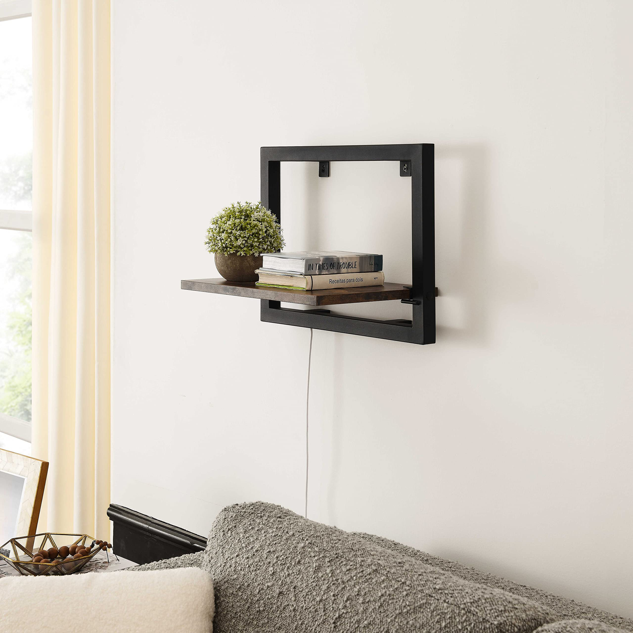 Latitude Run® Floating Display Shelf With Built-In Illuminated Lights ...