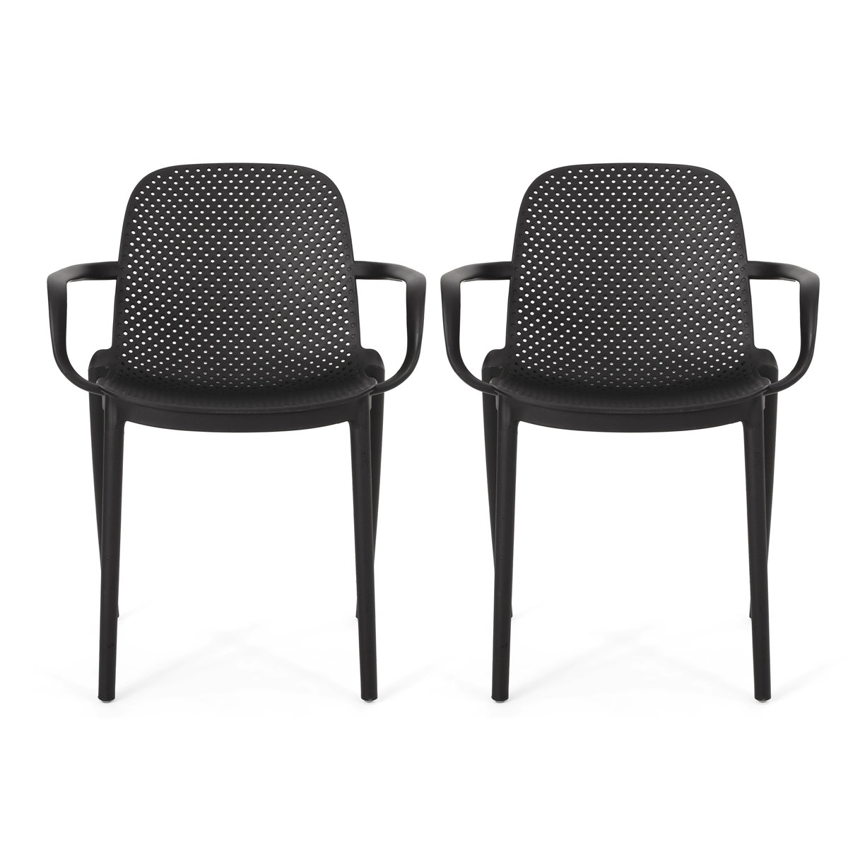 Ebern Designs Roxanne Outdoor Stacking Patio Dining Chair & Reviews ...