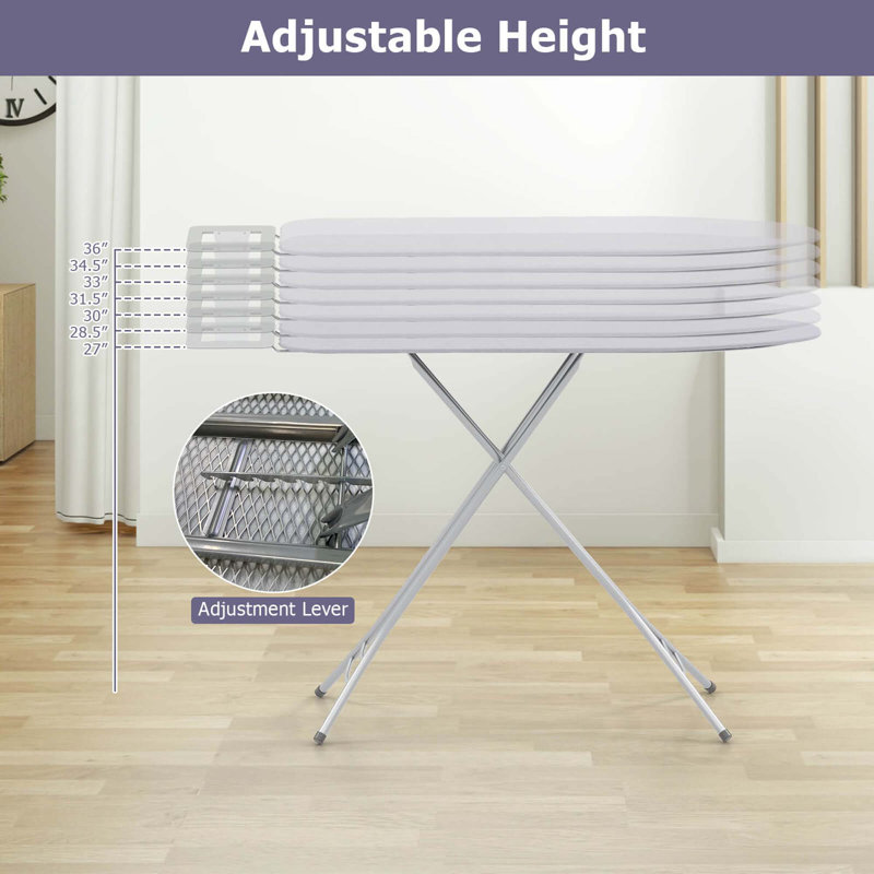 Costway Compact & Portable Ironing Board With Iron Rest Removable Cover ...