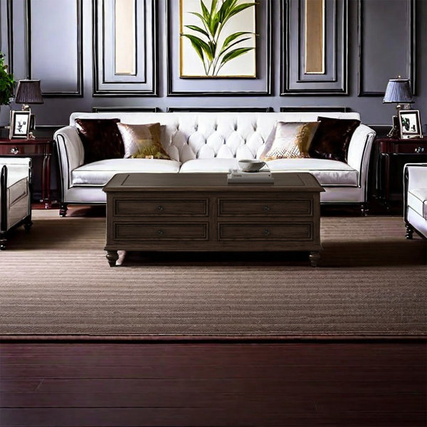 Romero Vintage European-style Coffee Table Solid Wood Coffee Table ...