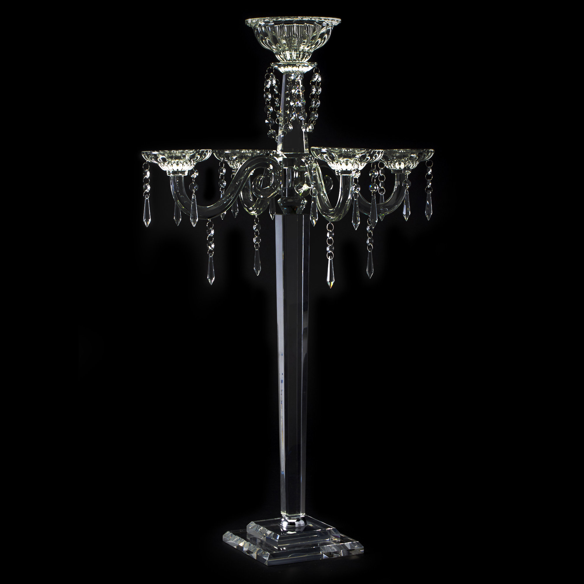 Bala Ceiling Fans 35" Crystal 4 arm Flower Bowl Candelabra | Wayfair