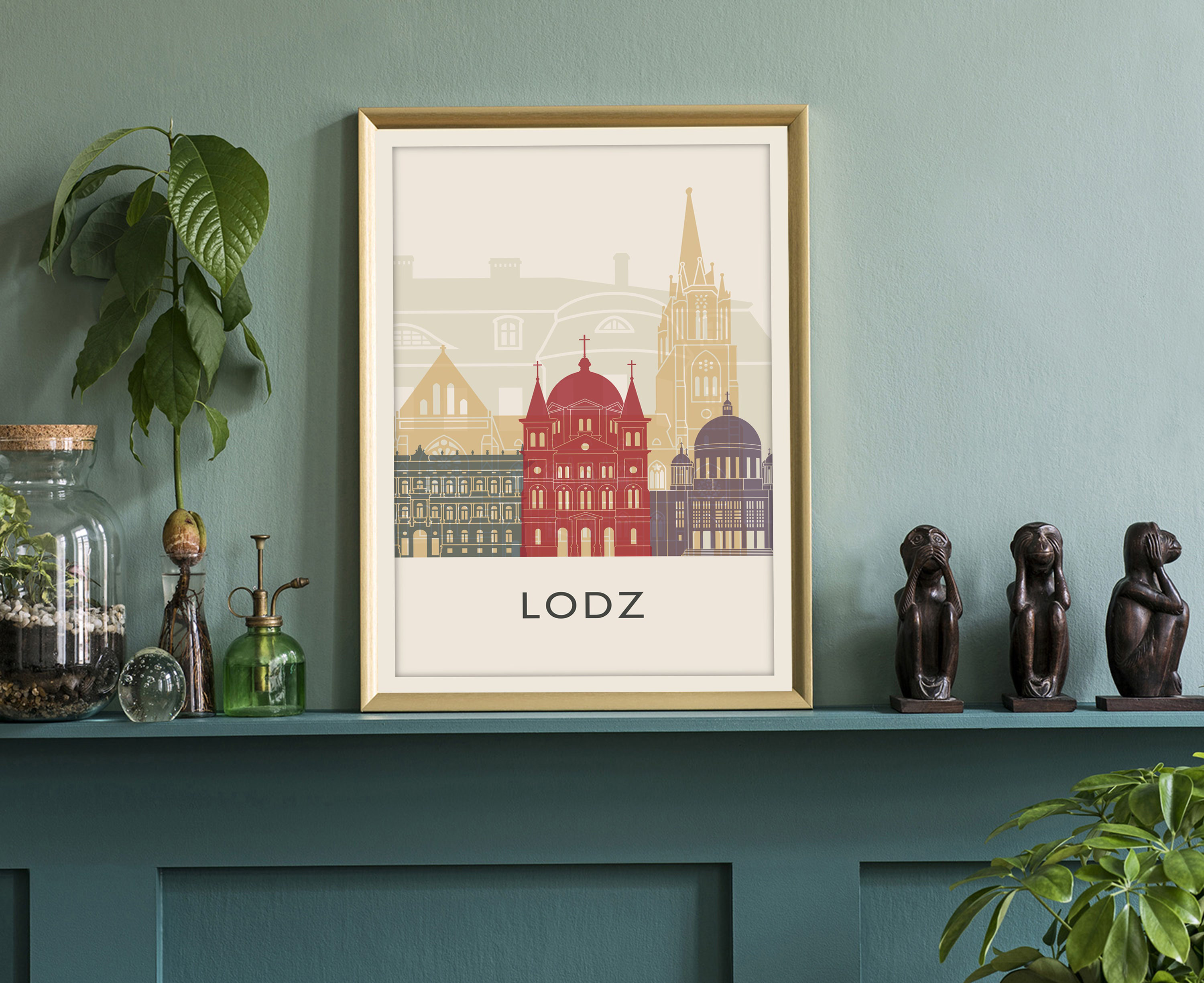 Winston Porter Lodz Illustration World Cities Poster, Unframed Print ...