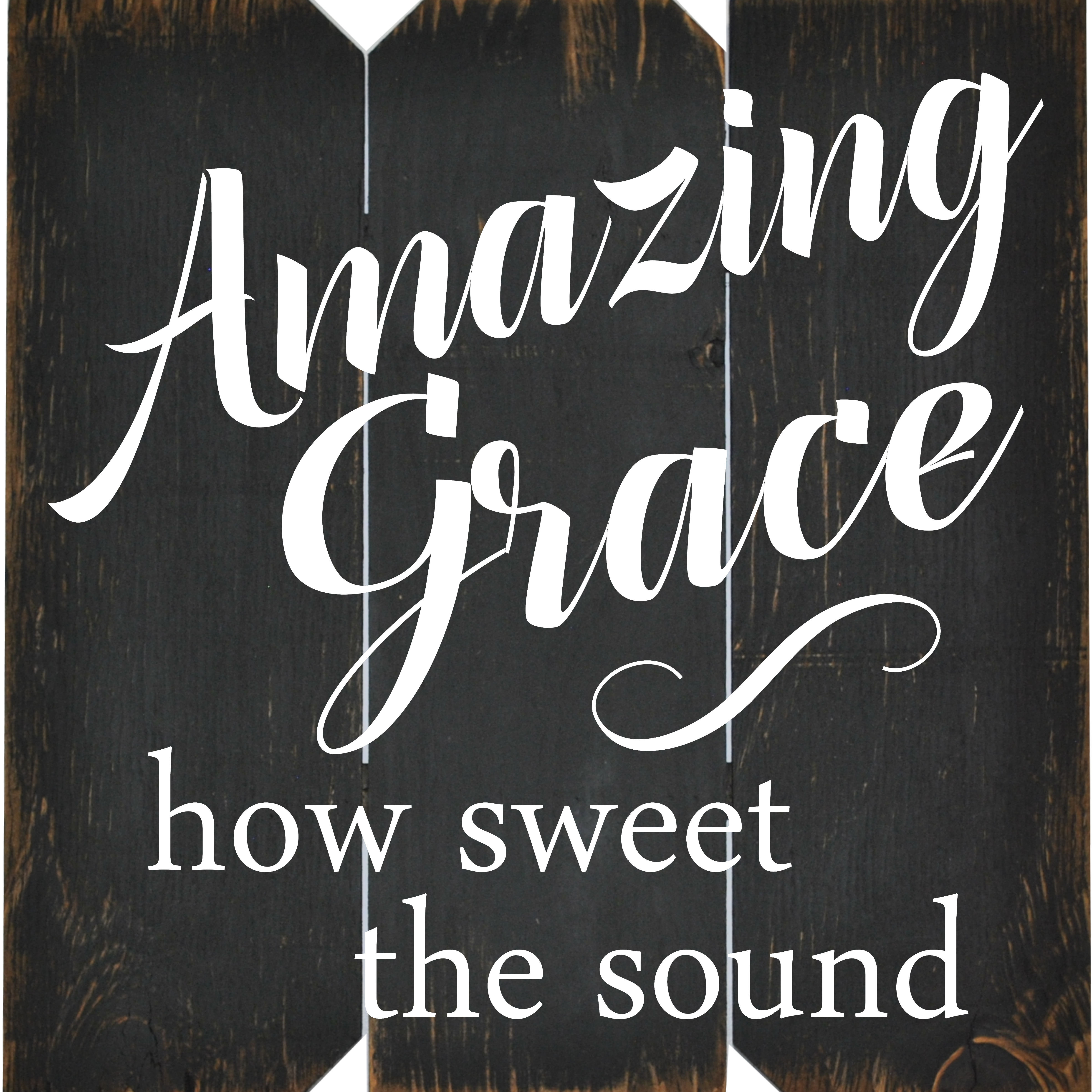 Boulder Innovations 'Amazing Grace How Sweet the Sound' Textual Art on ...