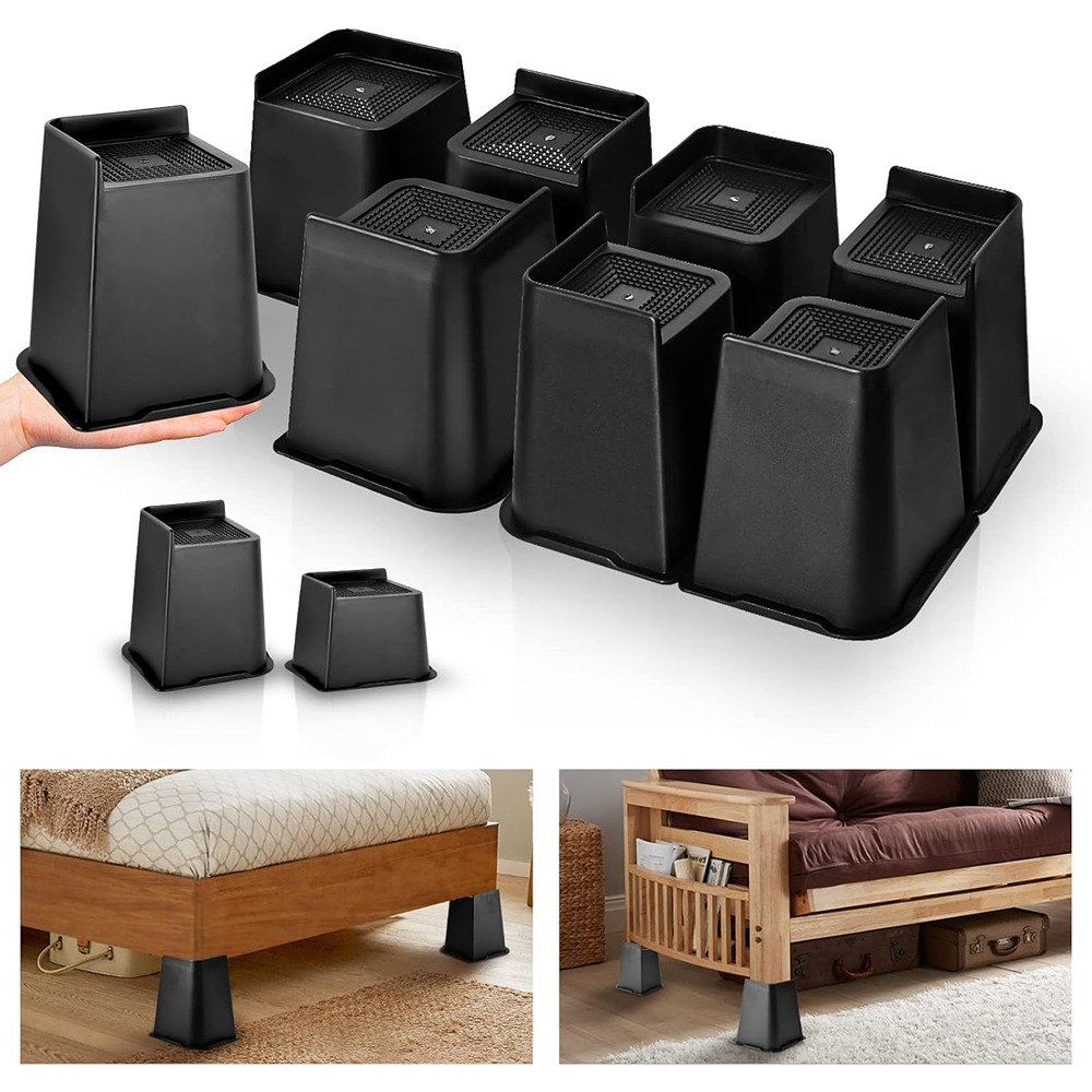 MAXAYA Bed Risers 2 Inch, 3 Inch, 4 Inch, 6 Inch, 8 Inch, Ove... | Wayfair