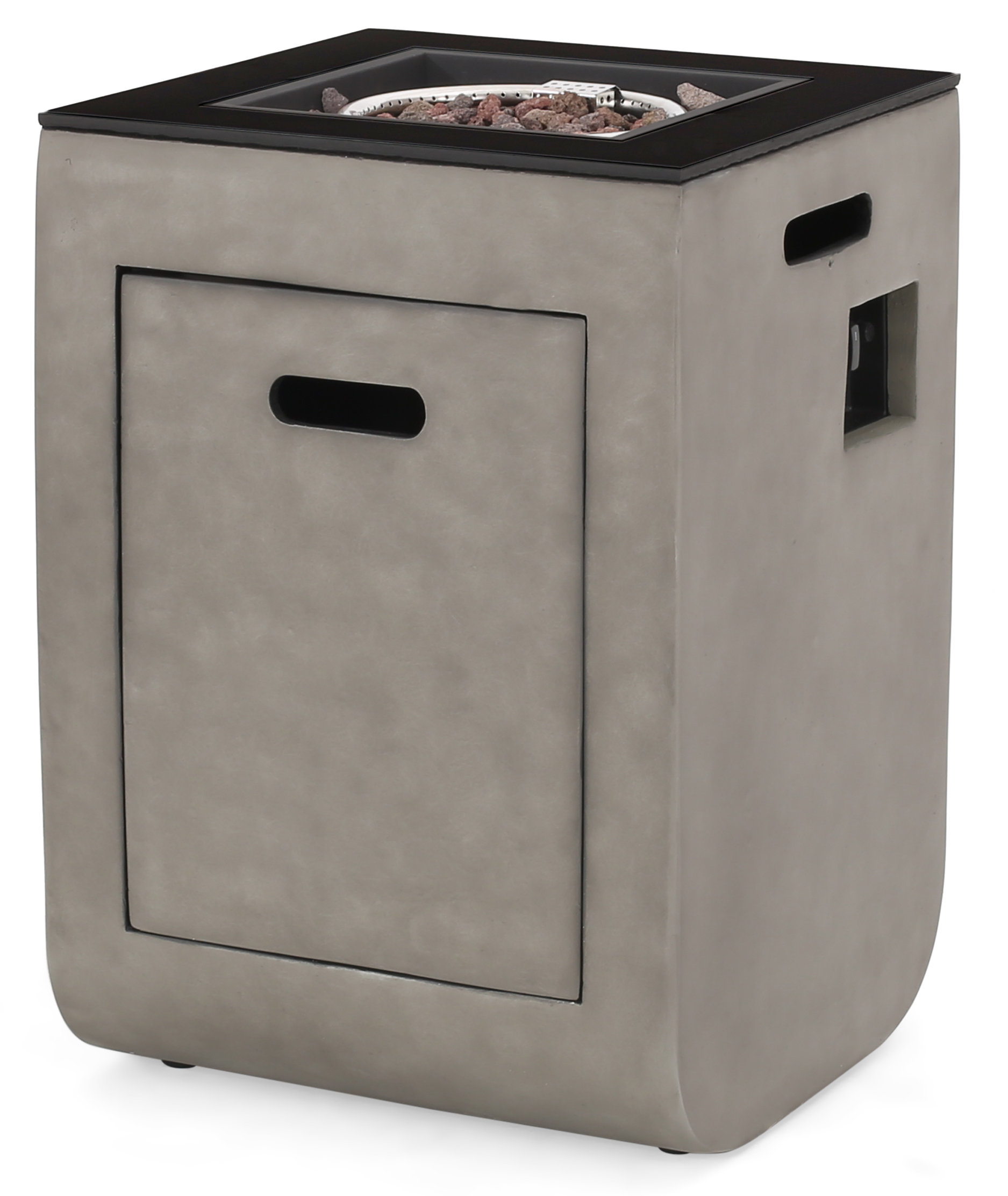 Wade Logan® Aprell Outdoor Modern Concrete Propane Fire column ...