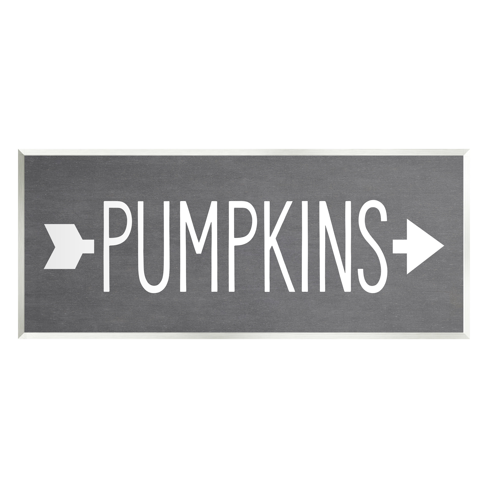 Stupell Industries Pumpkins Rustic Seasonal Autumn Arrow Pointing Sign ...