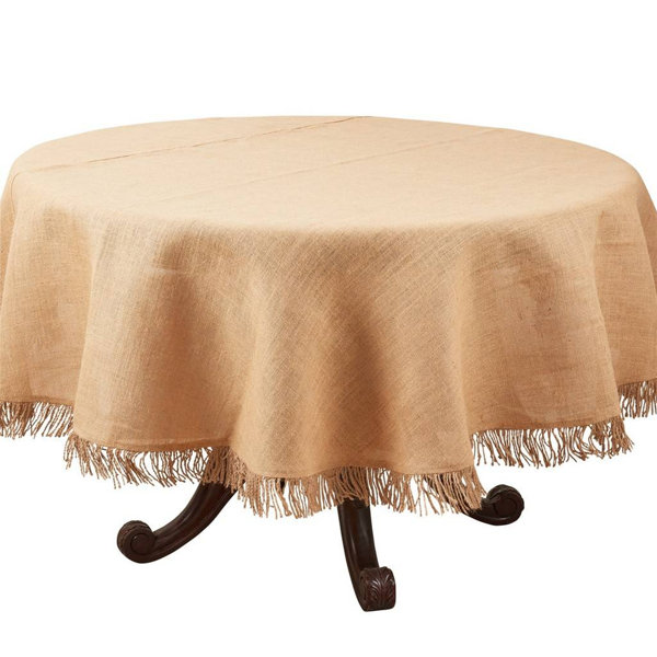 Gracie Oaks Youri Round Jute Tablecloth | Wayfair