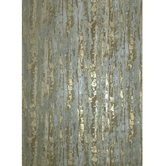 Loon Peak® Fusami Gray Silver Brass Gold Metallic Faux Distressed Metal ...