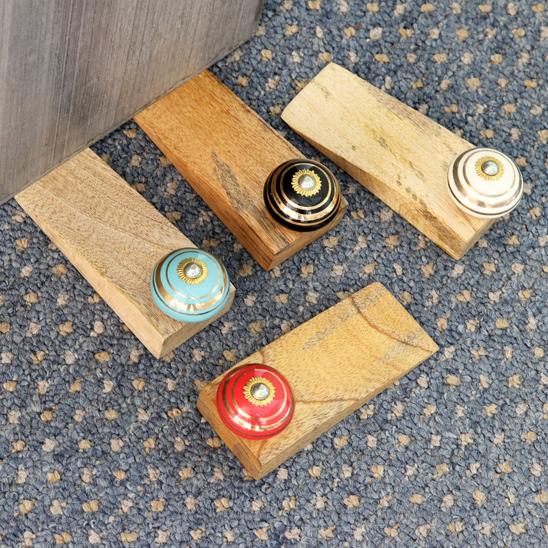 Bungalow Rose Fenyx Wood Wedge Floor Stop | Wayfair