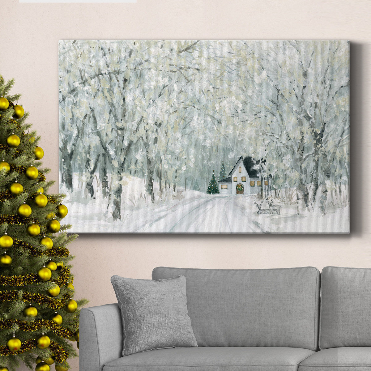 Rebrilliant Leoine Christmas Lane - Wrapped Canvas Print & Reviews ...