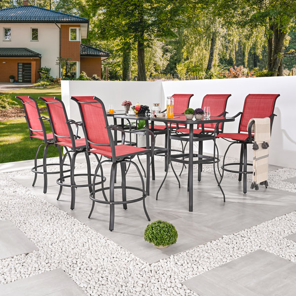 Red Barrel Studio® Square 6 - Person Bar Height Bistro Dining Set ...