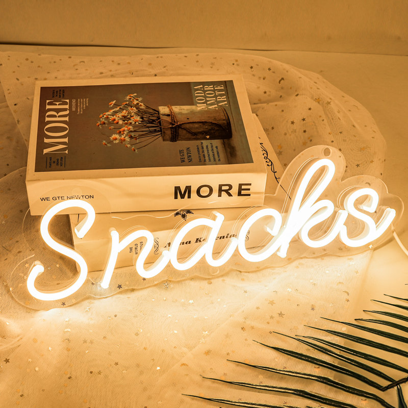 Trinx Gibril Snacks LED Neon Sign | Wayfair