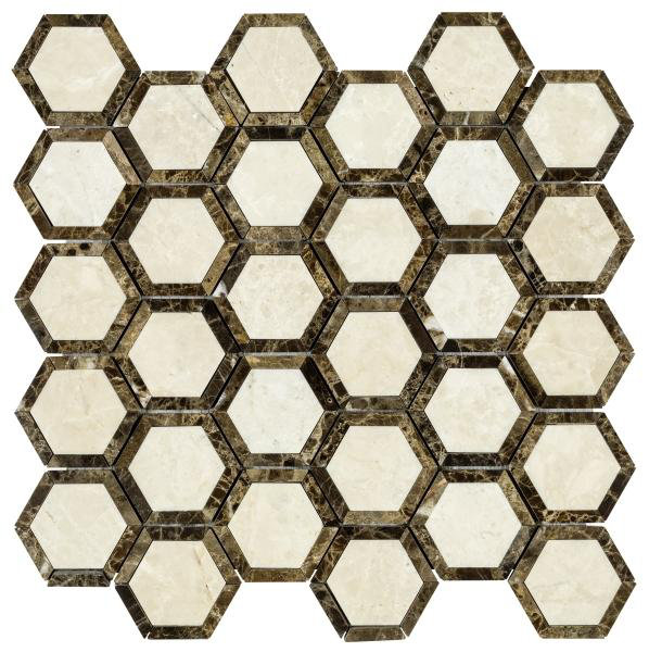 Nesttile Noble Vortex Honed 12" x 12" Marble Mosaic Tile | Wayfair
