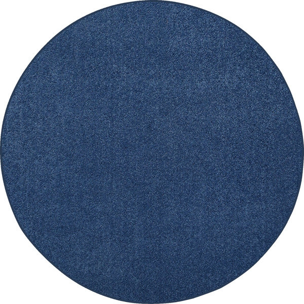 Latitude Run® Solid Color Round Shape Area Rugs Royal & Reviews | Wayfair