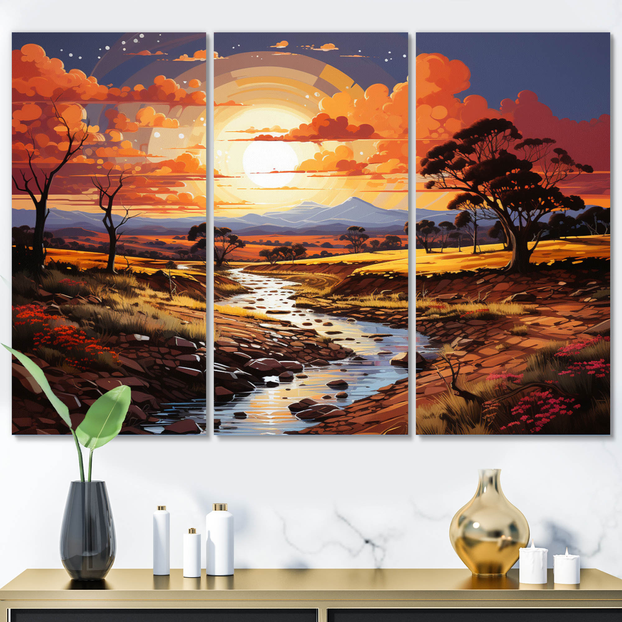 Design Art Australia Outback Wonder II - Landscapes Metal Wall Art ...