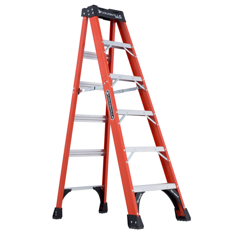 Louisville Ladder, 6 Ft, Fiberglass Step Ladder, Type Iaa, 375 Lb Load ...