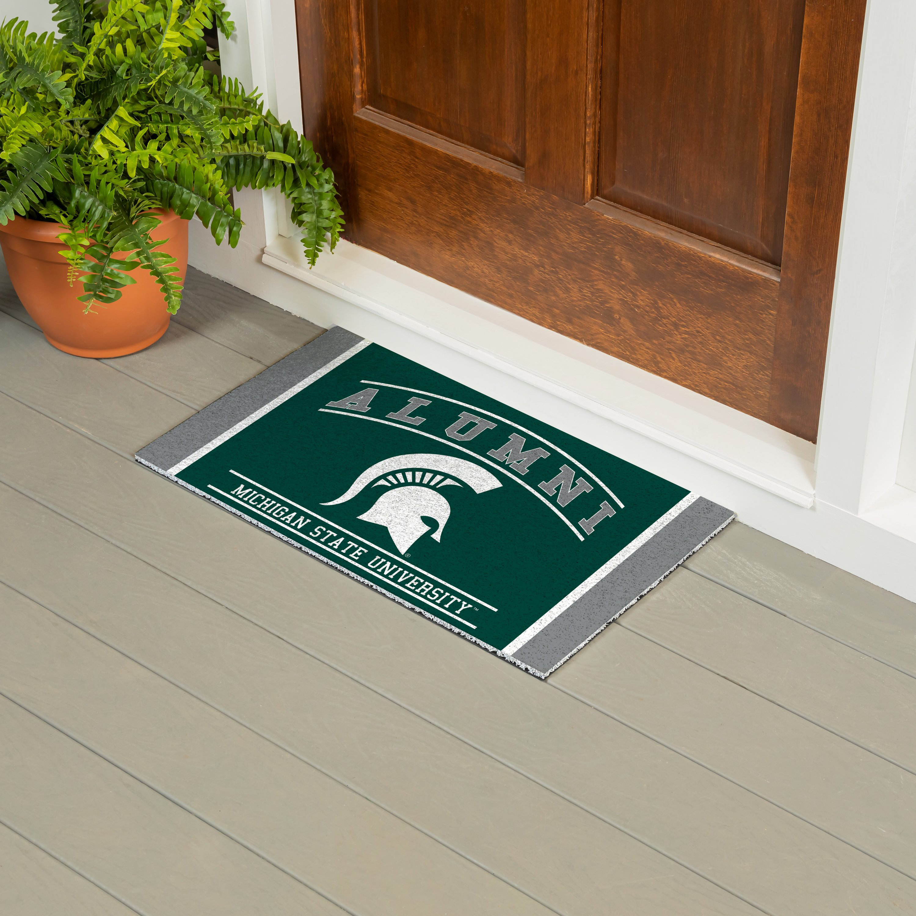 Ebern Designs Michigan State University Alumni PVC Mat, 28"x16" | Wayfair